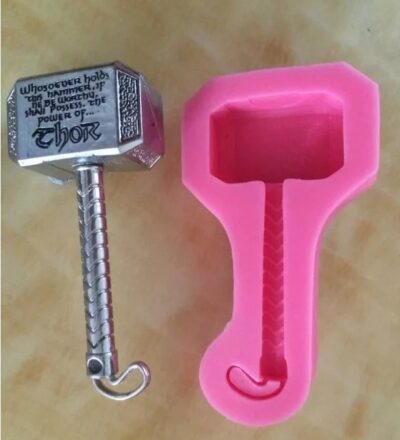 MOLDE SILICONA MARTILLO DE THOR COLOR GRIS – TODO PARA REPOSTERIA CREATIVA